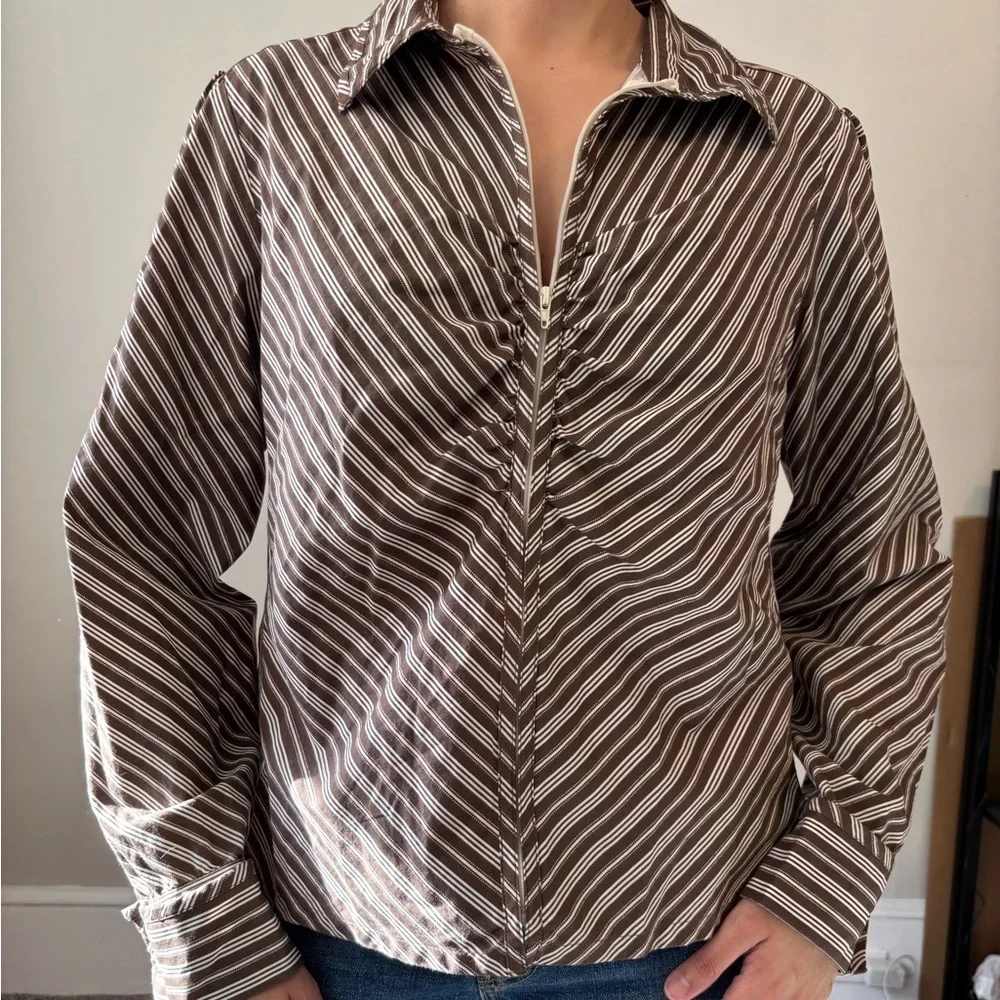 DLG petite | Tops | Aso Friends Monica Geller Office Stripe V Neck ...